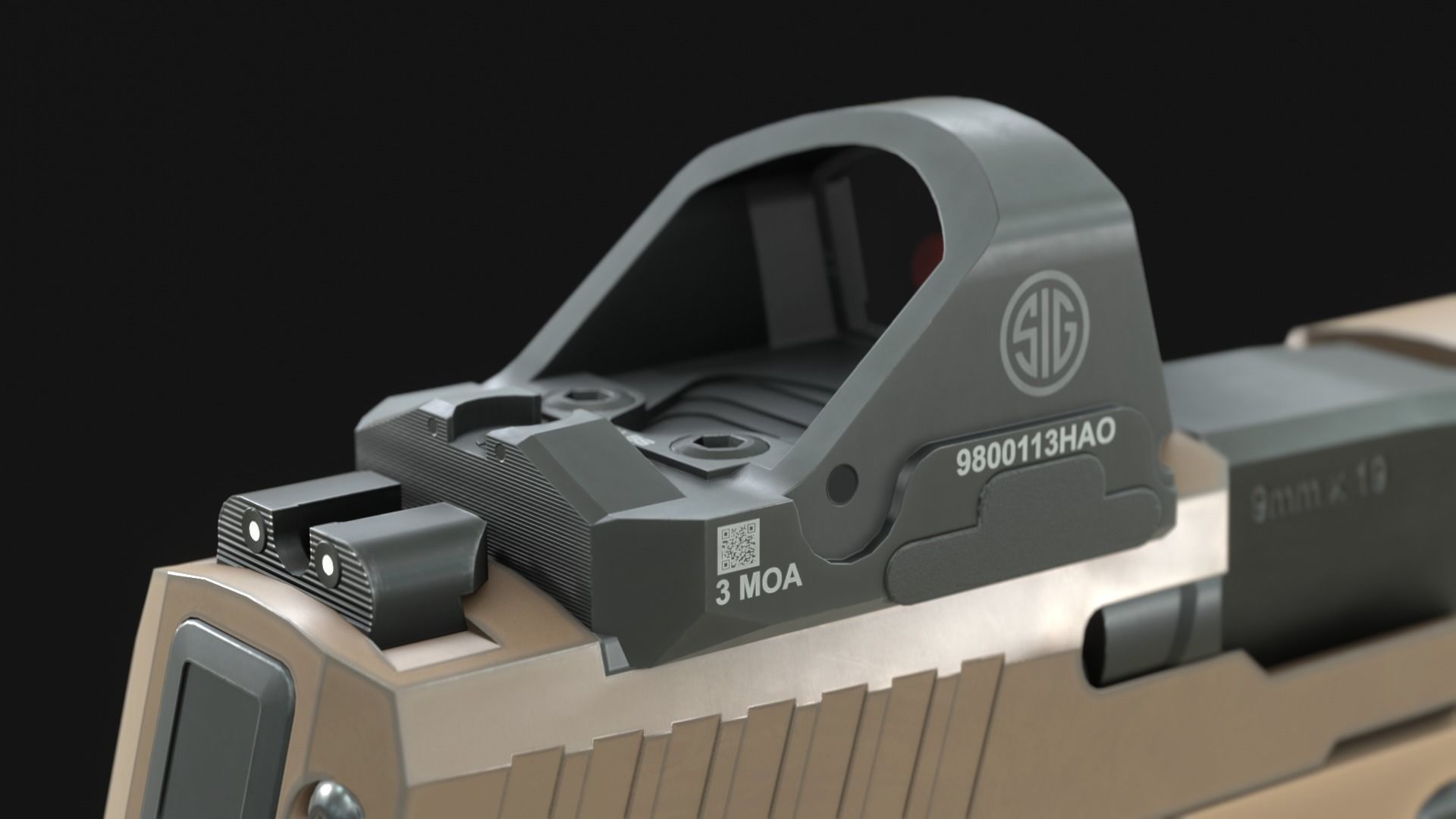 3D model SIG Sauer P320 XCarry Pro - ADF Handgun Pack - Game Asset VR ...