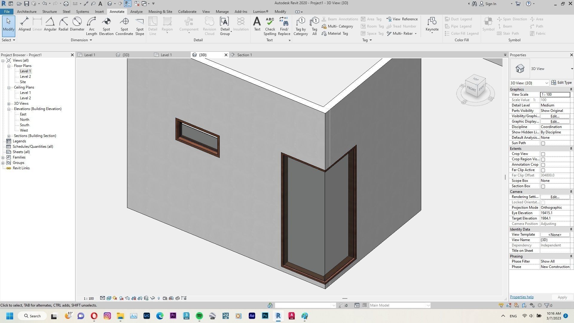 Window Modern Style 01 Parametric Family Revit 3D model | CGTrader