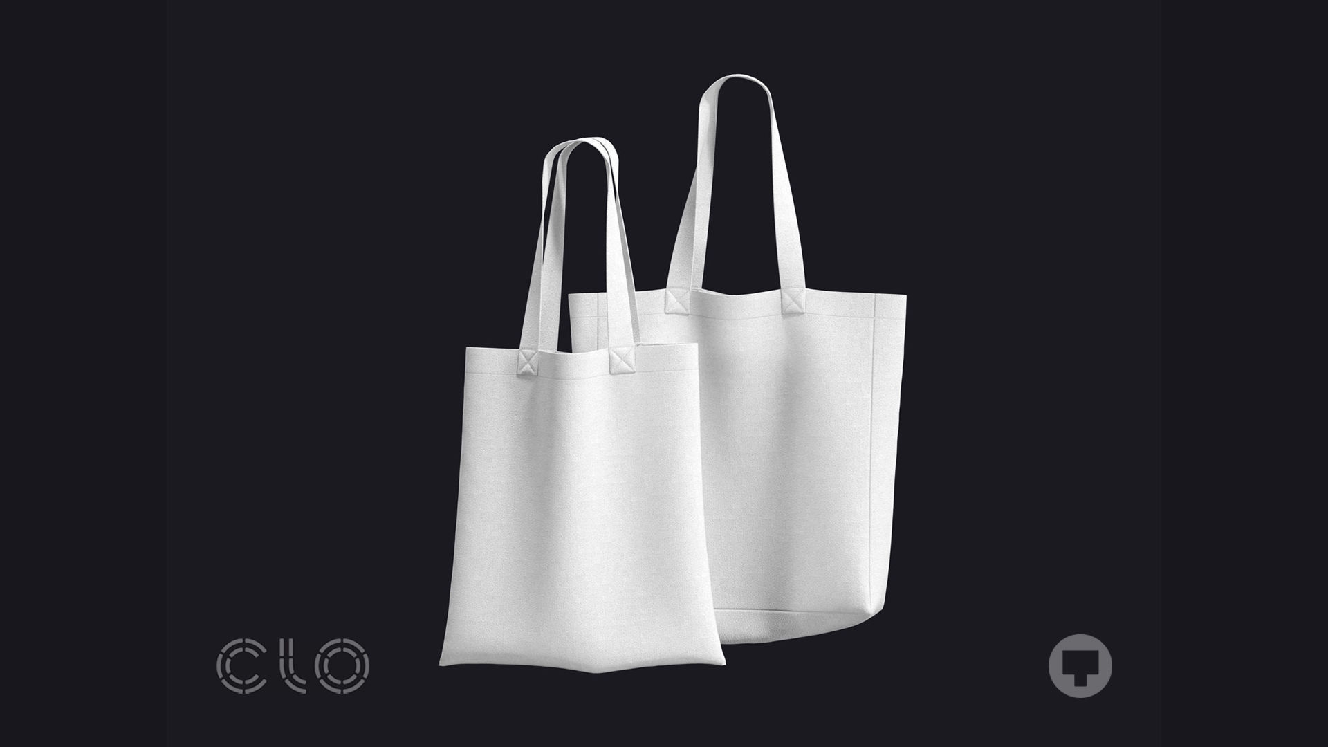 BASIC TOTE BAGS clo 3d highpoly 3D model | CGTrader