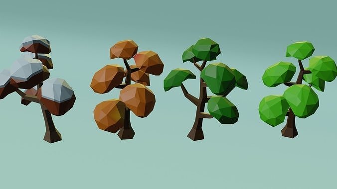 LowPoly tree free VR / AR / low-poly 3D model rigged | CGTrader