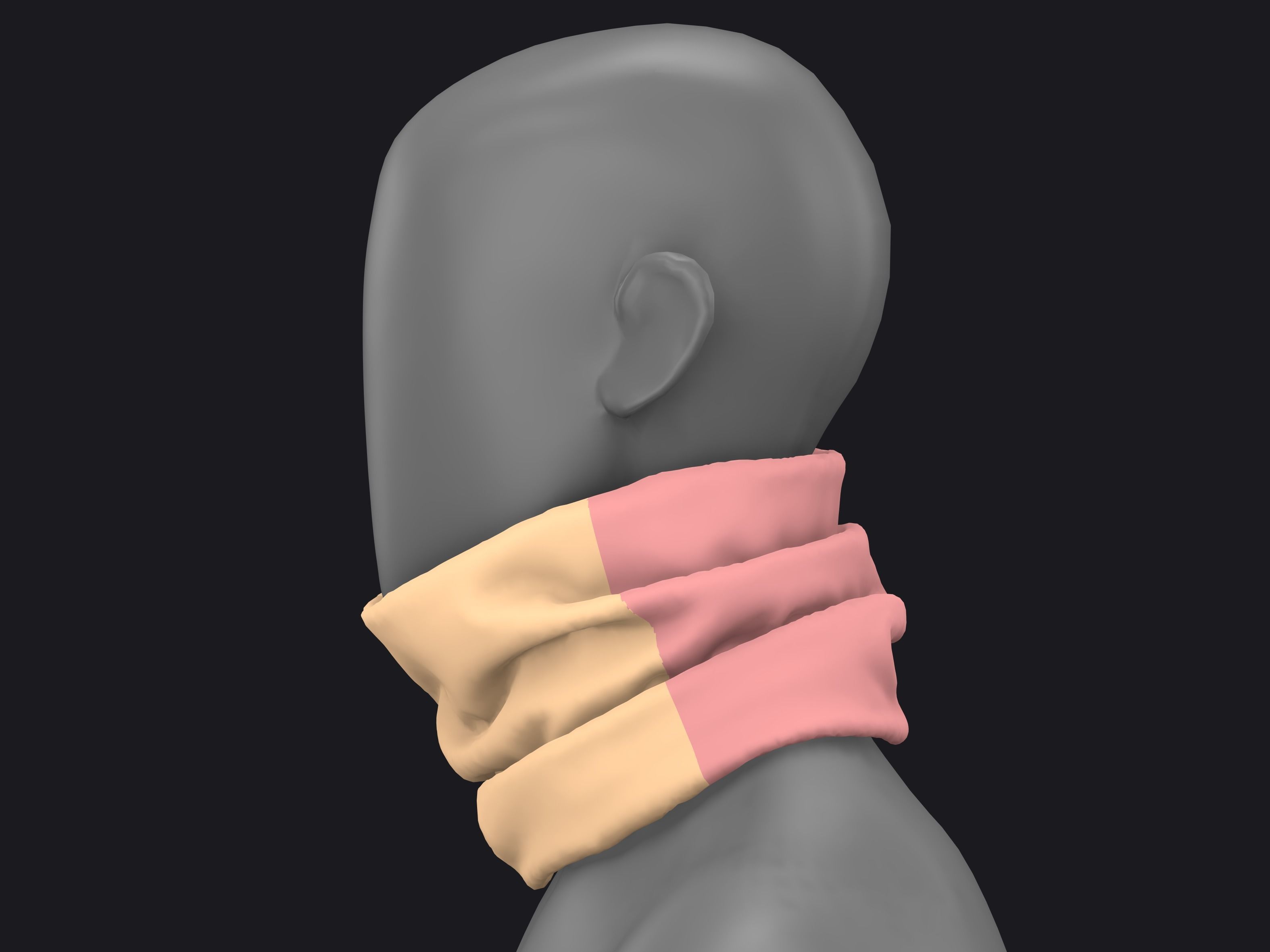 BASIC NECK BUFF mv2 highpoly free 3D model | CGTrader