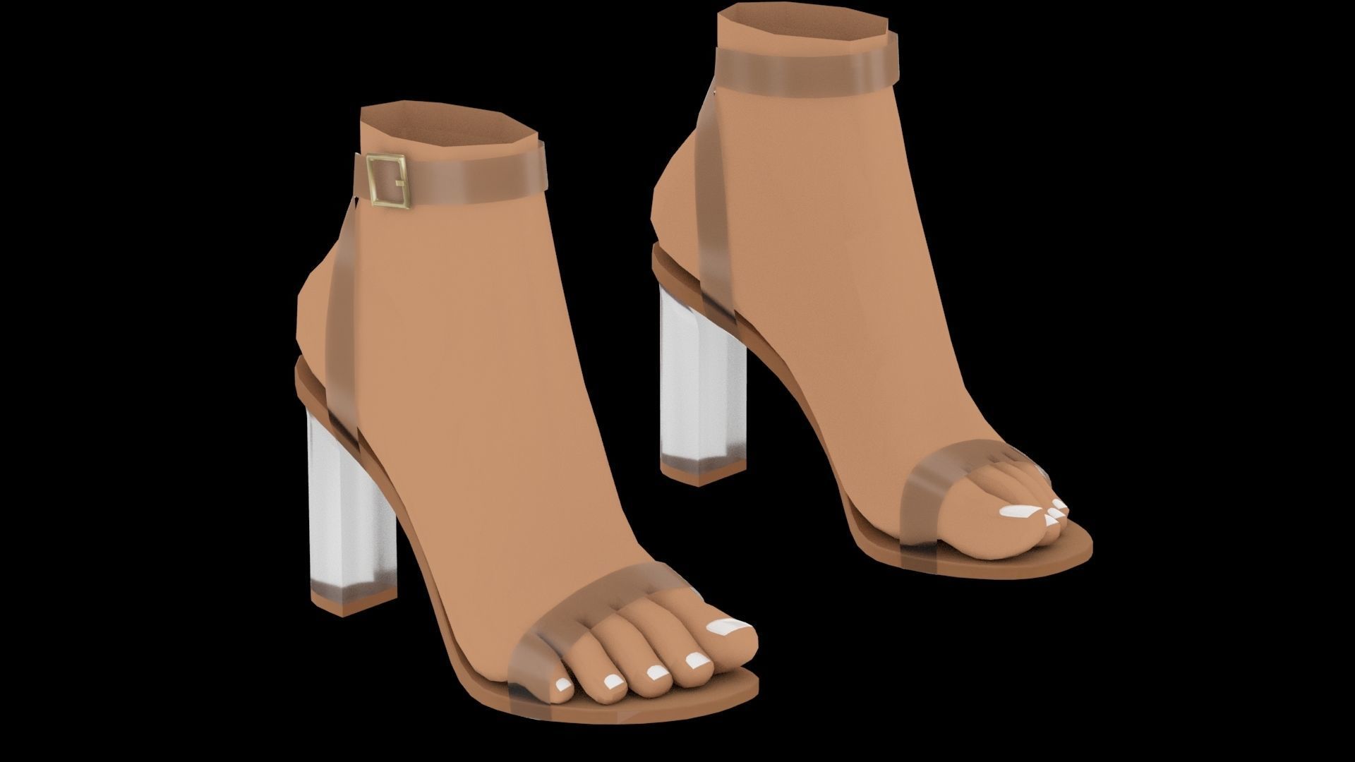 3D model Realistic Sandals high heels VR / AR / low-poly | CGTrader