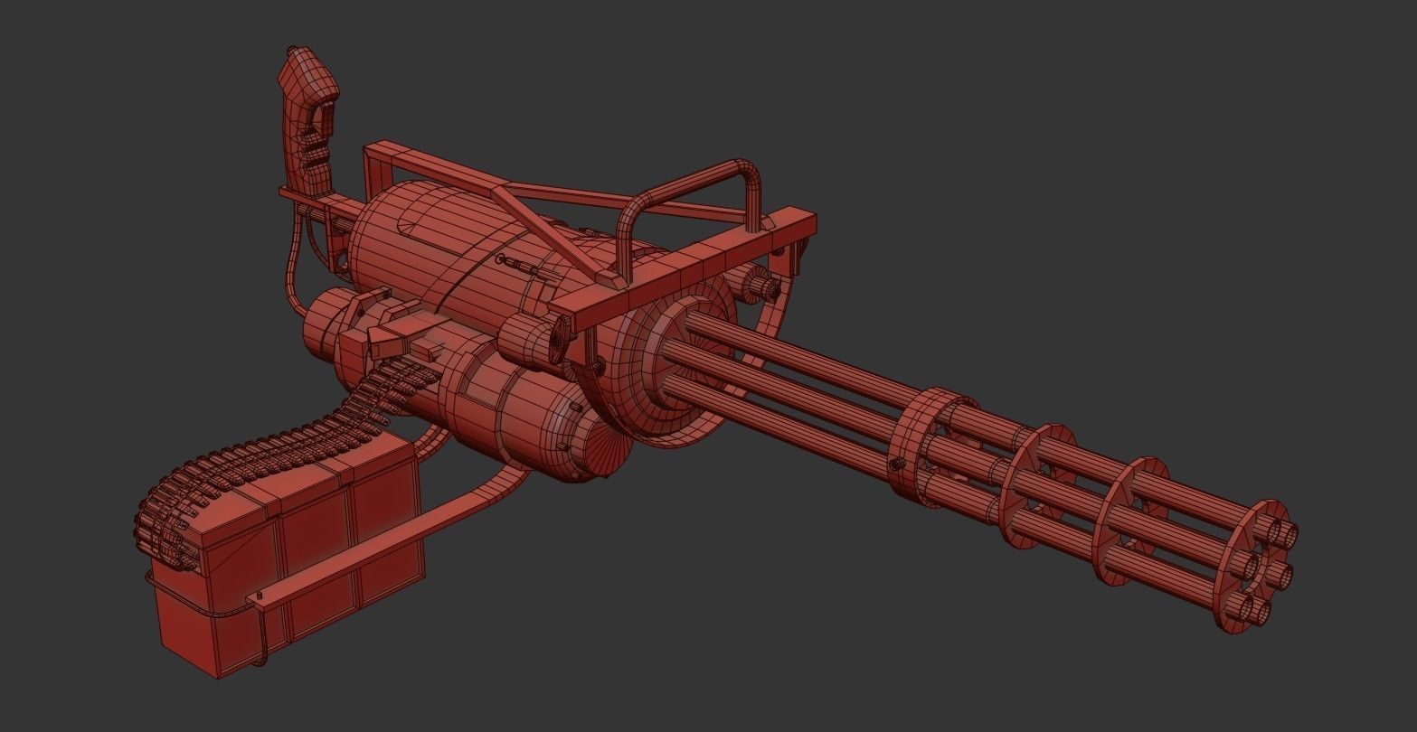3D model M134 Minigun 2 Types Pack VR / AR / low-poly | CGTrader