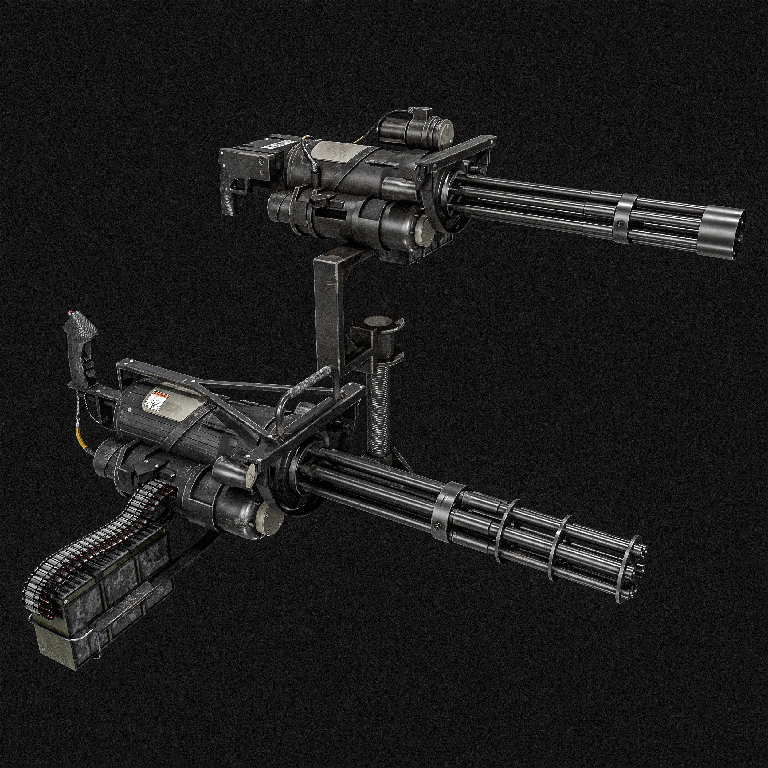 3D model M134 Minigun 2 Types Pack VR / AR / low-poly | CGTrader