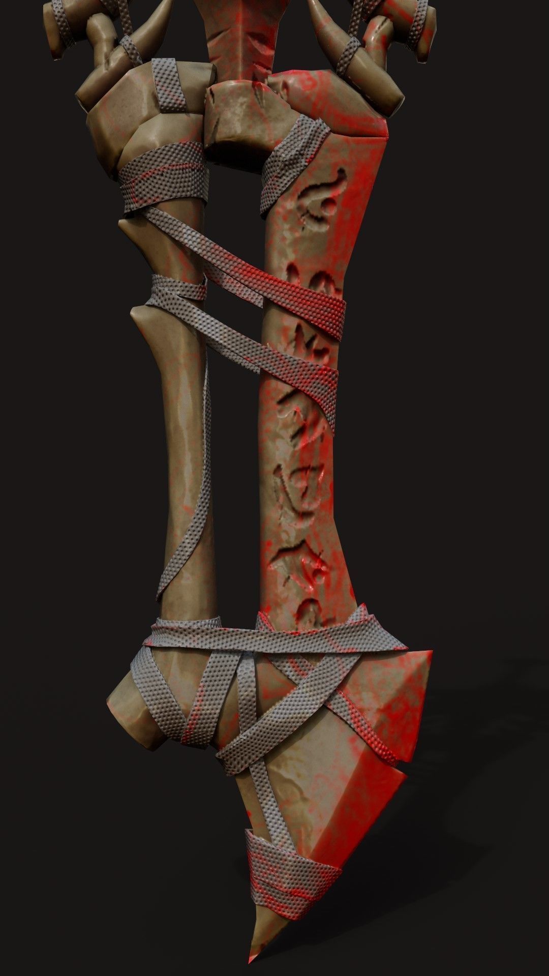 3D model PBR Skull Axe Game Ready 3D model Low-poly 3D model VR / AR ...