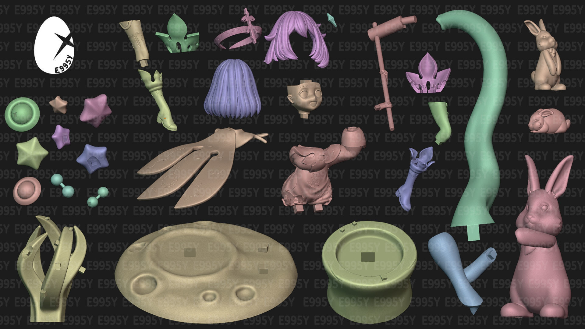 Genshin Impact - Paimon Figure STL File For 3D Printing 3D model 3D ...