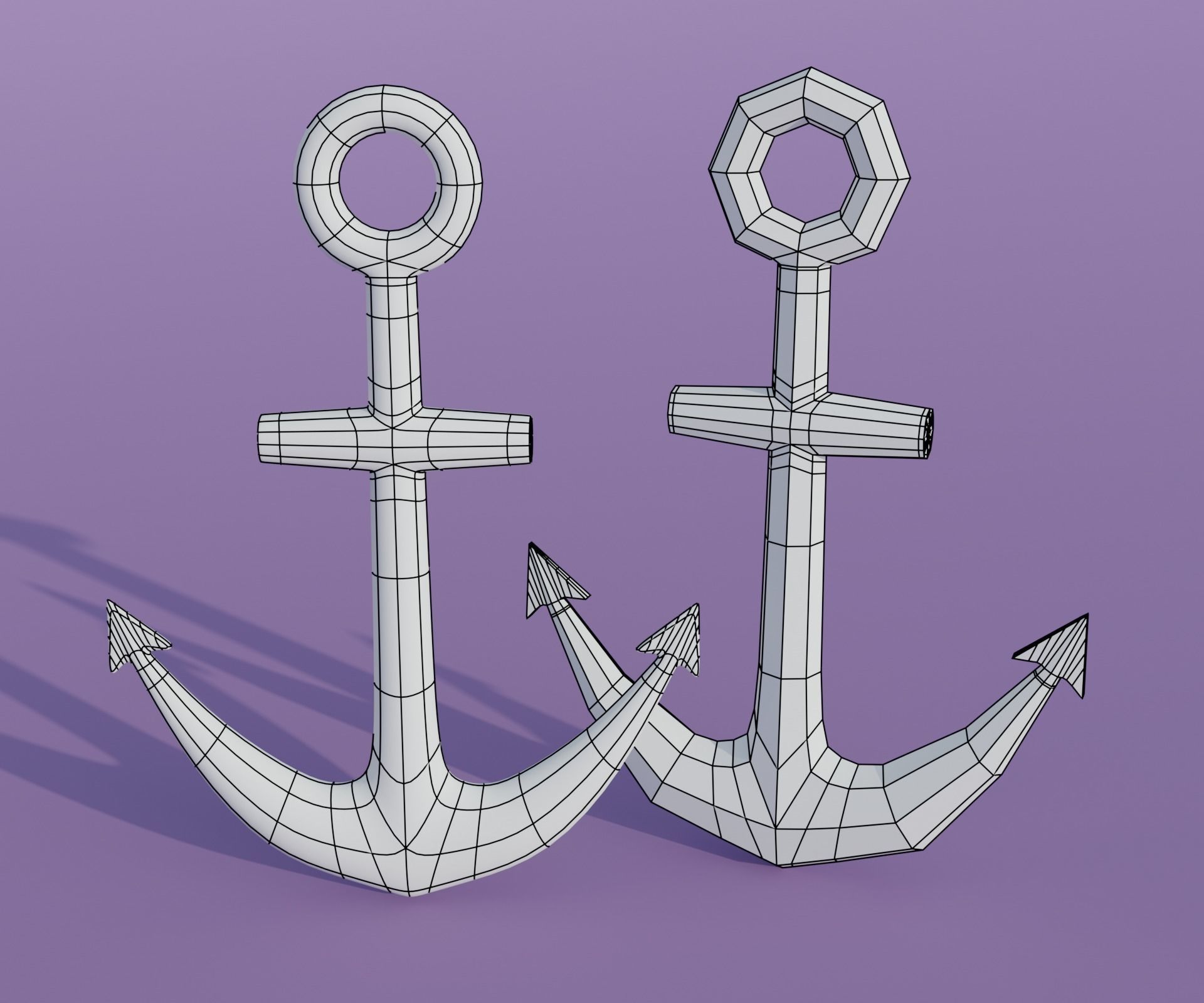 3D model Cartoon ship anchor VR / AR / low-poly | CGTrader