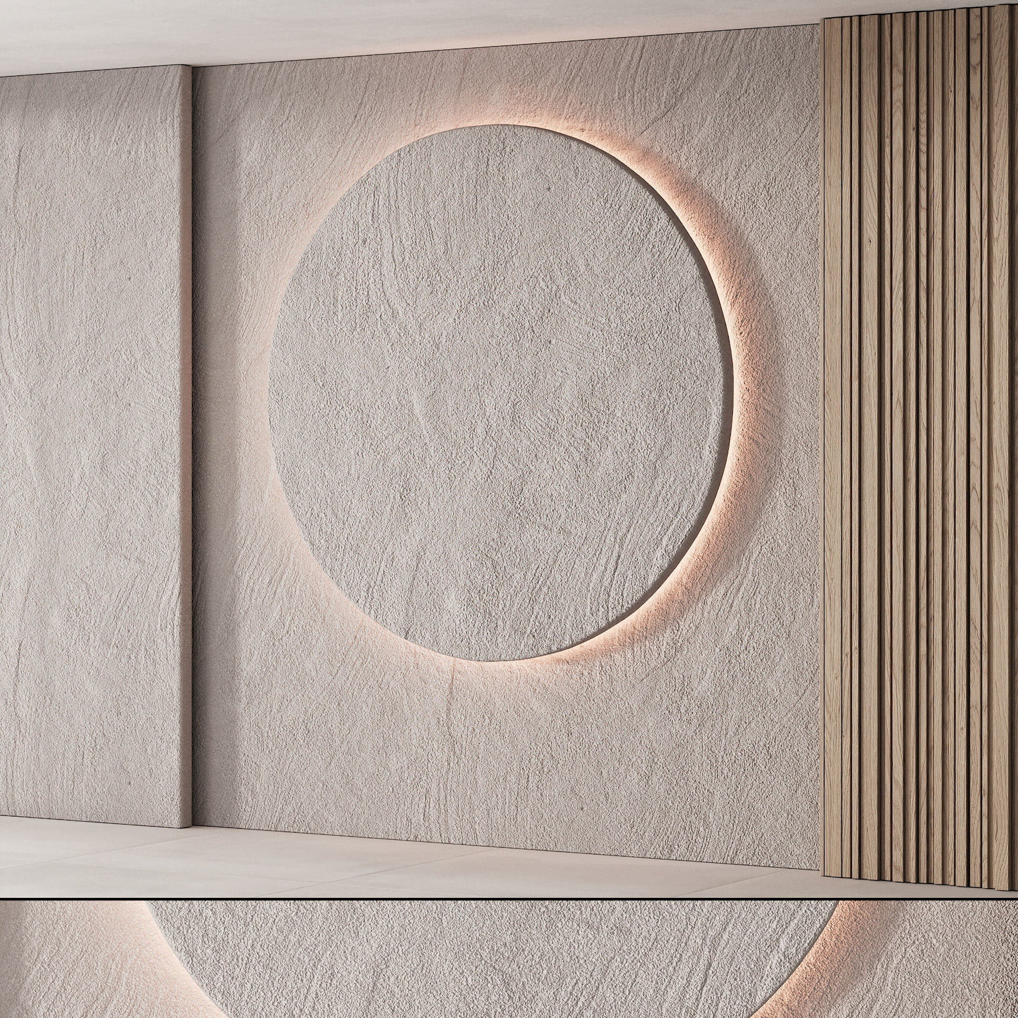 204 wall composition 03 decorative wall panel kit 02 3D model | CGTrader