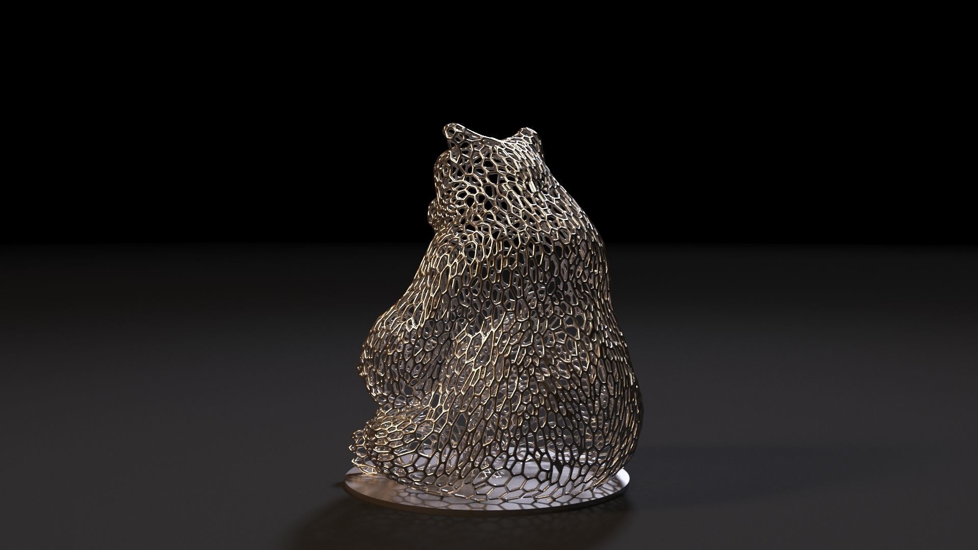 Meditation Bear 3D model 3D printable | CGTrader