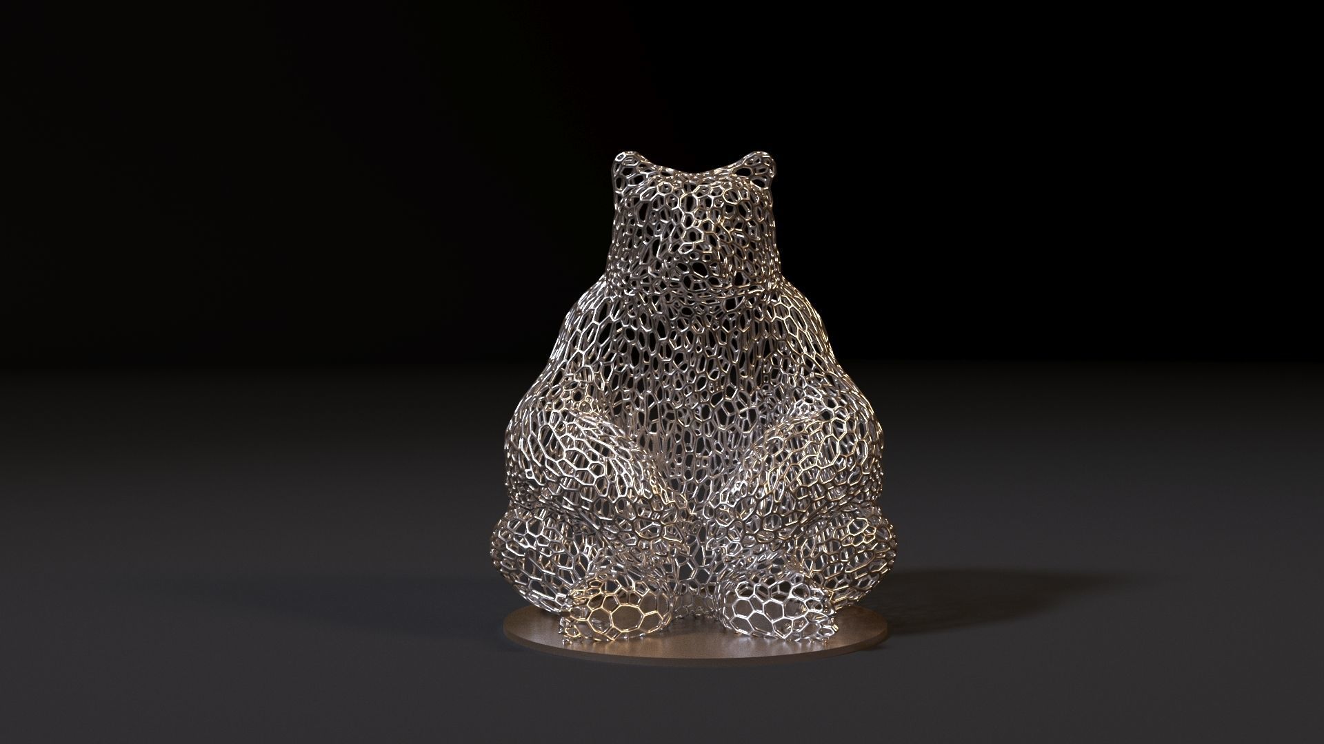 Meditation Bear 3D model 3D printable | CGTrader