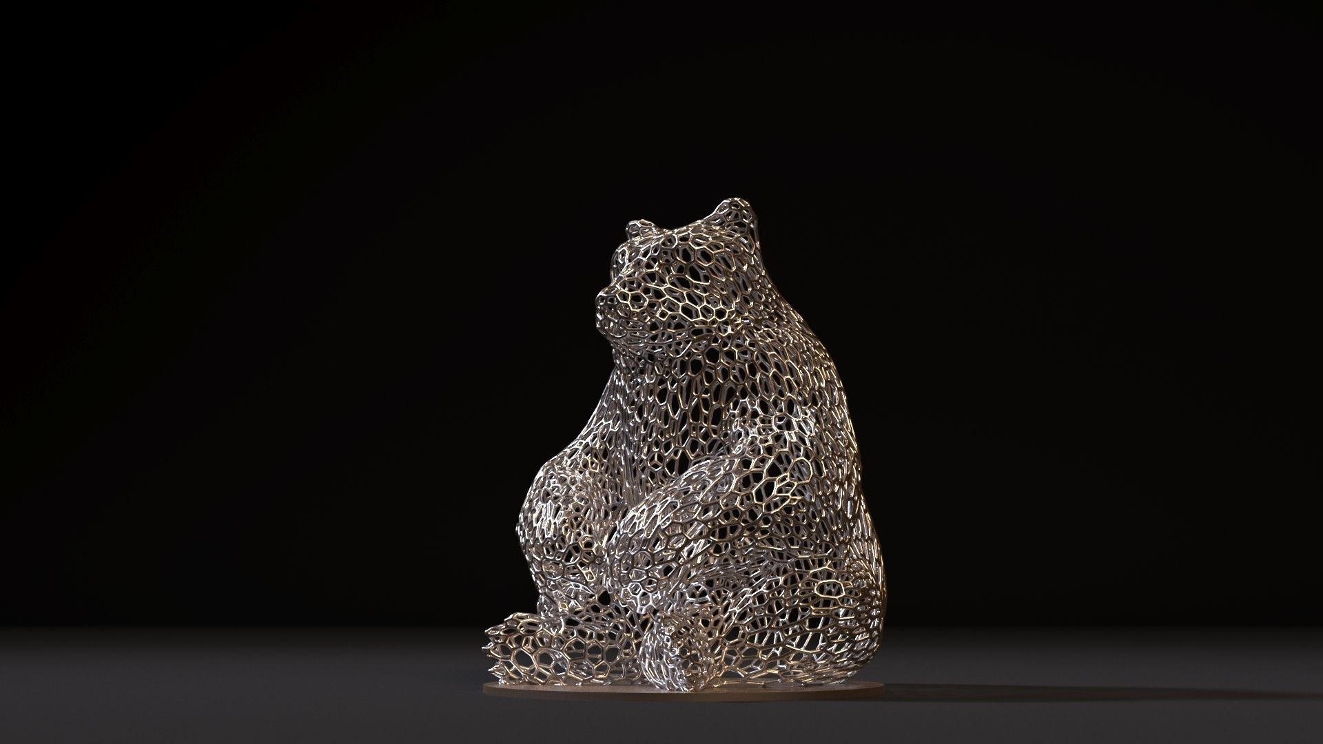 Meditation Bear 3D model 3D printable | CGTrader