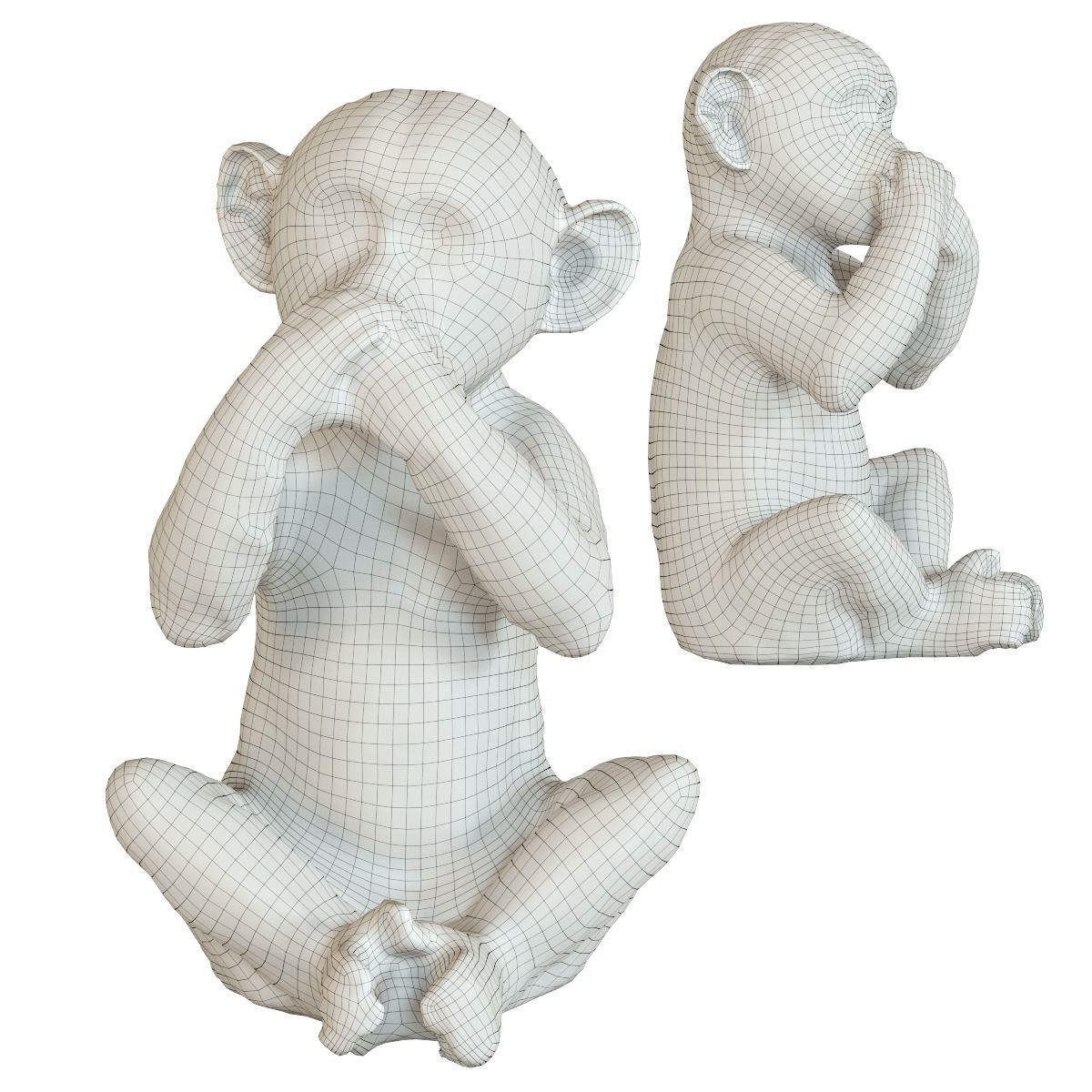 Money Box Monkey Iwazaru Lime 3D model | CGTrader