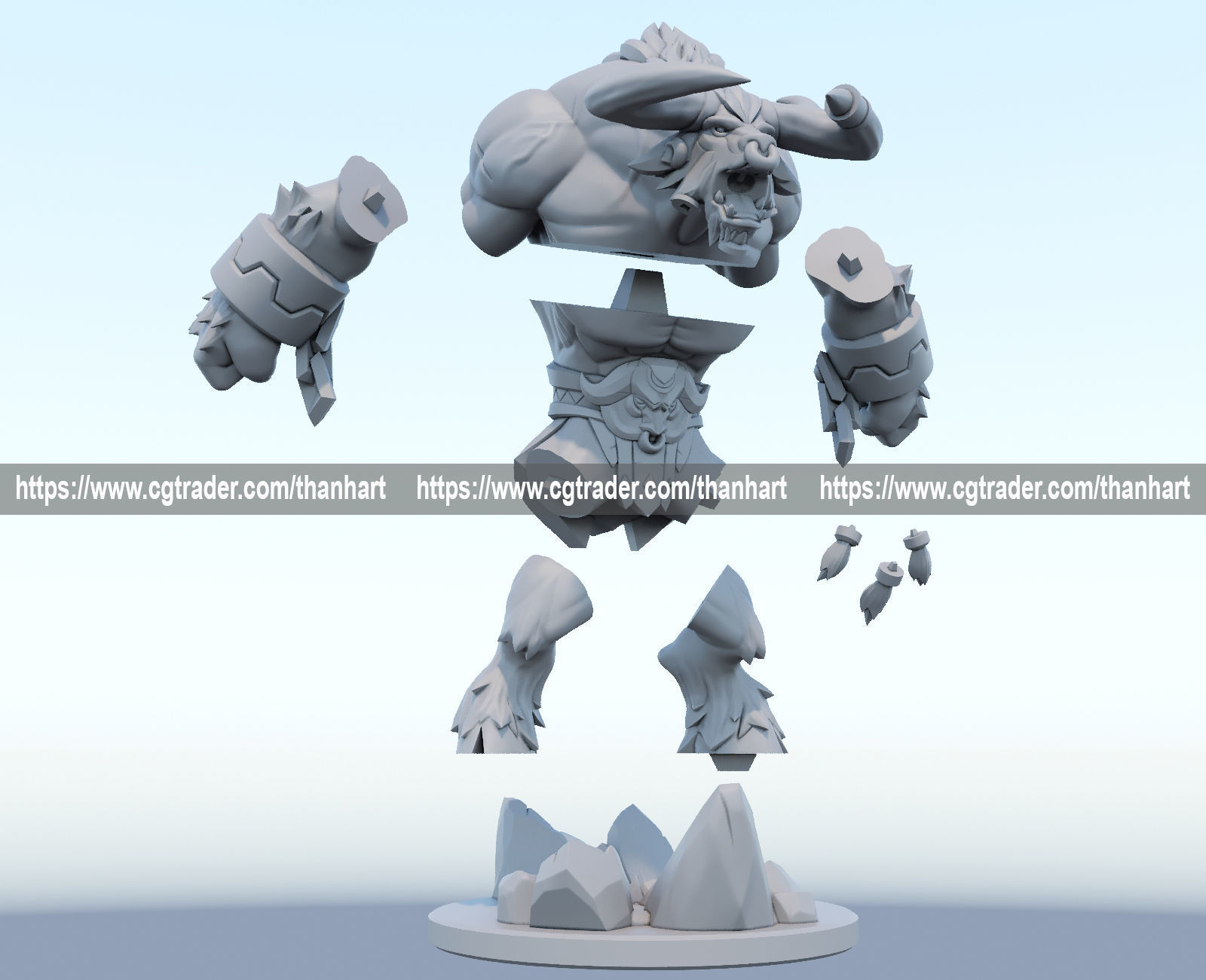 alistar 3D print model League of Legends 3D model 3D printable | CGTrader