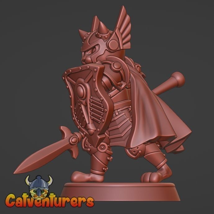 Paladin Cat Figure 3D model 3D printable | CGTrader