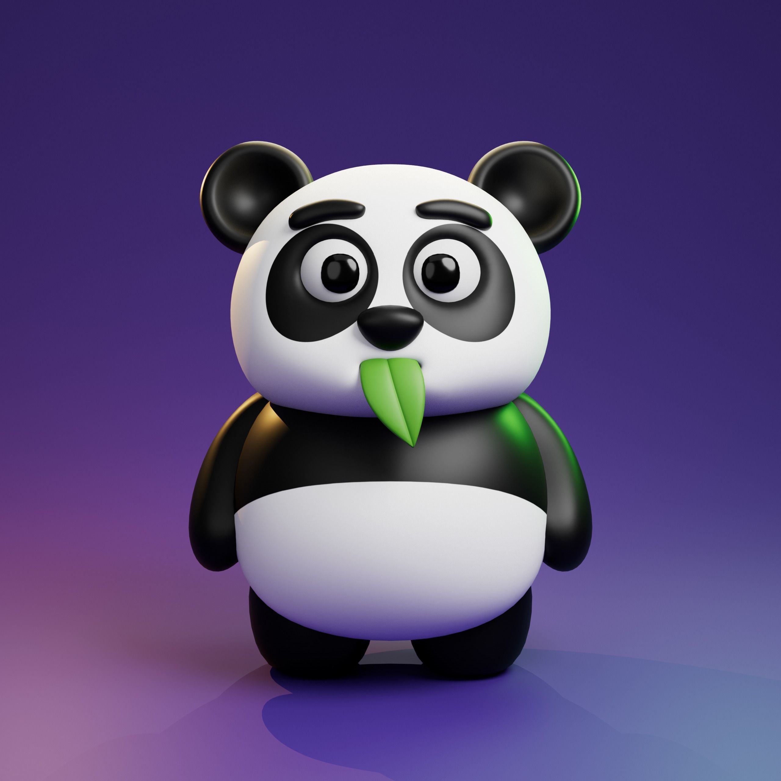 PANDA CARTON STYLISED 3D model | CGTrader