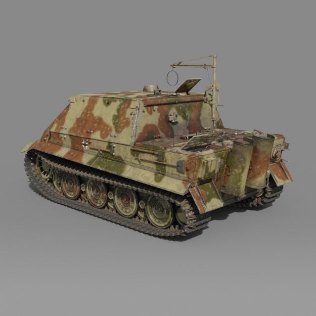 Sturmtiger tank with ammo free 3D model | CGTrader