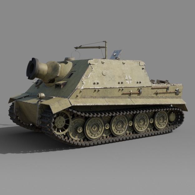 Sturmtiger tank with ammo free 3D model | CGTrader