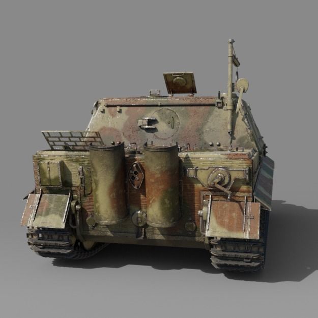 Sturmtiger tank with ammo free 3D model | CGTrader