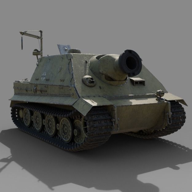 Sturmtiger tank with ammo free 3D model | CGTrader