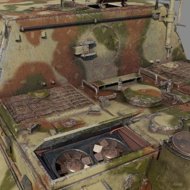 Sturmtiger tank with ammo free 3D model | CGTrader