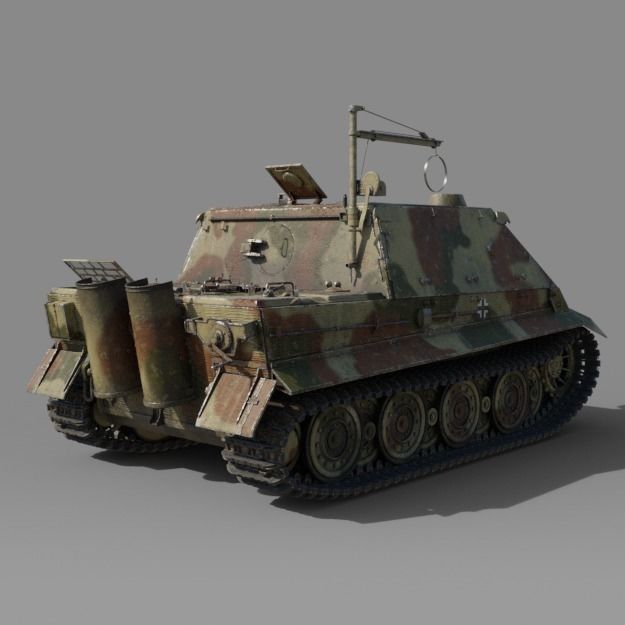 Sturmtiger tank with ammo free 3D model | CGTrader