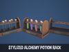 3D model Stylized Alchemy Potion Rack VR / AR / low-poly | CGTrader