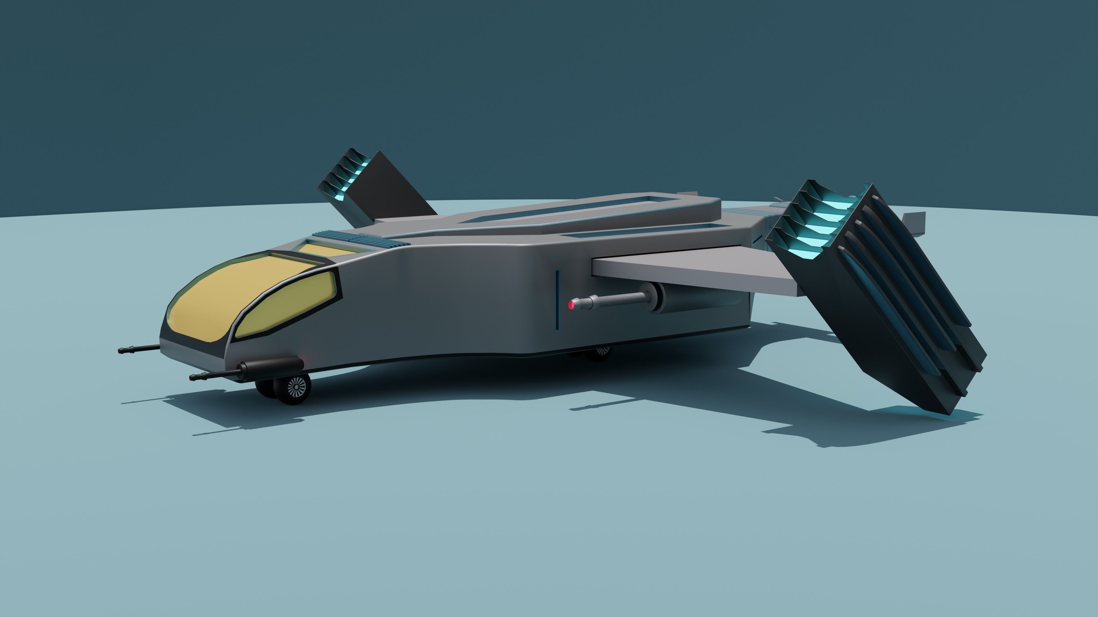 Low-poly Military Aircraft 3D model - VTOL free VR / AR / low-poly 3D ...