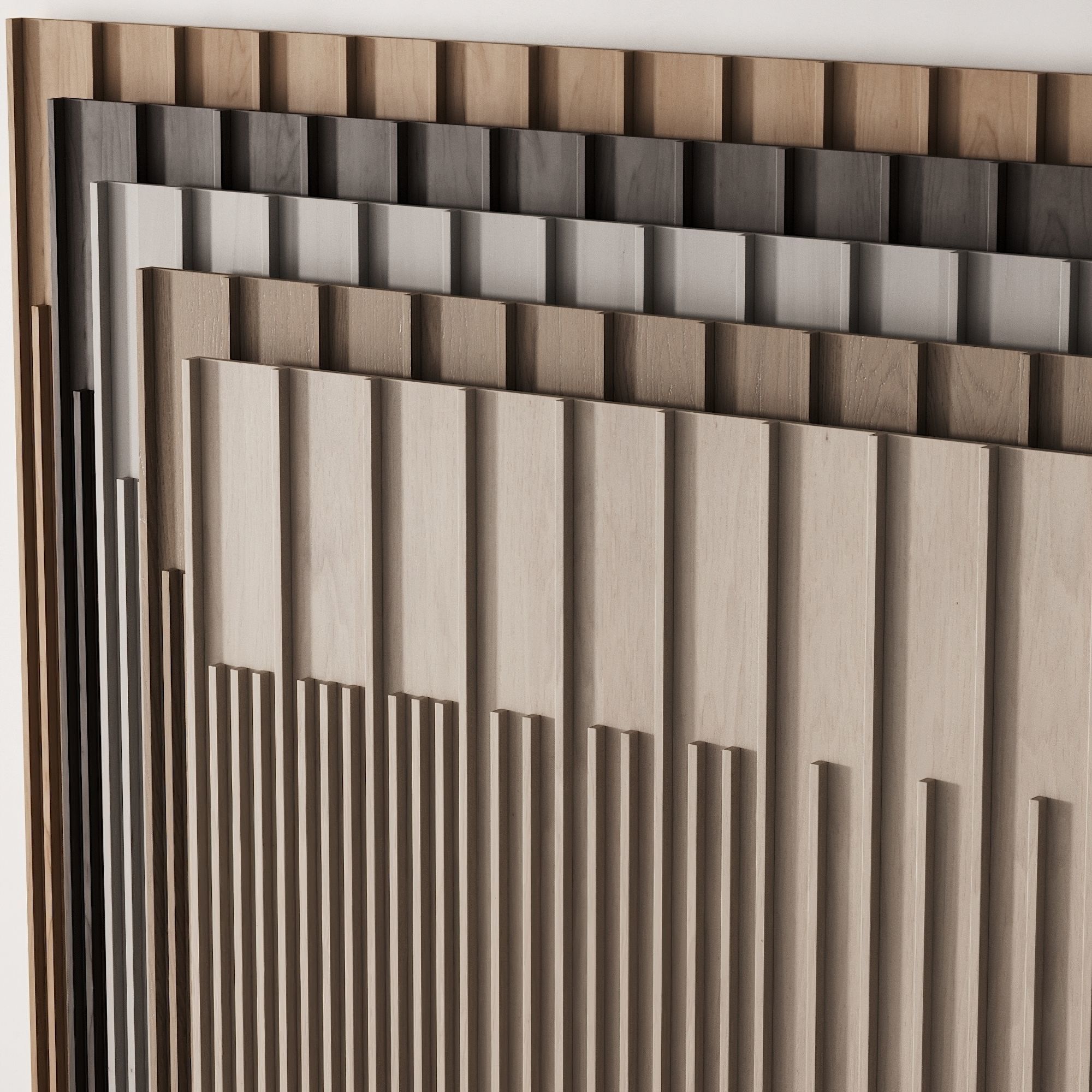224 wall composition 07 modern wood panel 01 3D model | CGTrader