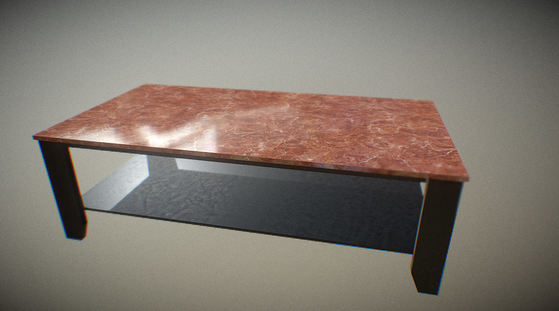 3D model 3D Model Coach table FBX STL Bend file VR / AR / low-poly ...