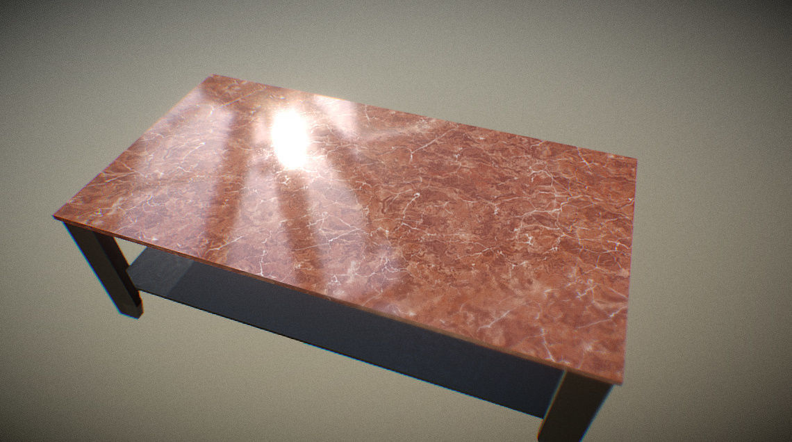 3D model 3D Model Coach table FBX STL Bend file VR / AR / low-poly ...