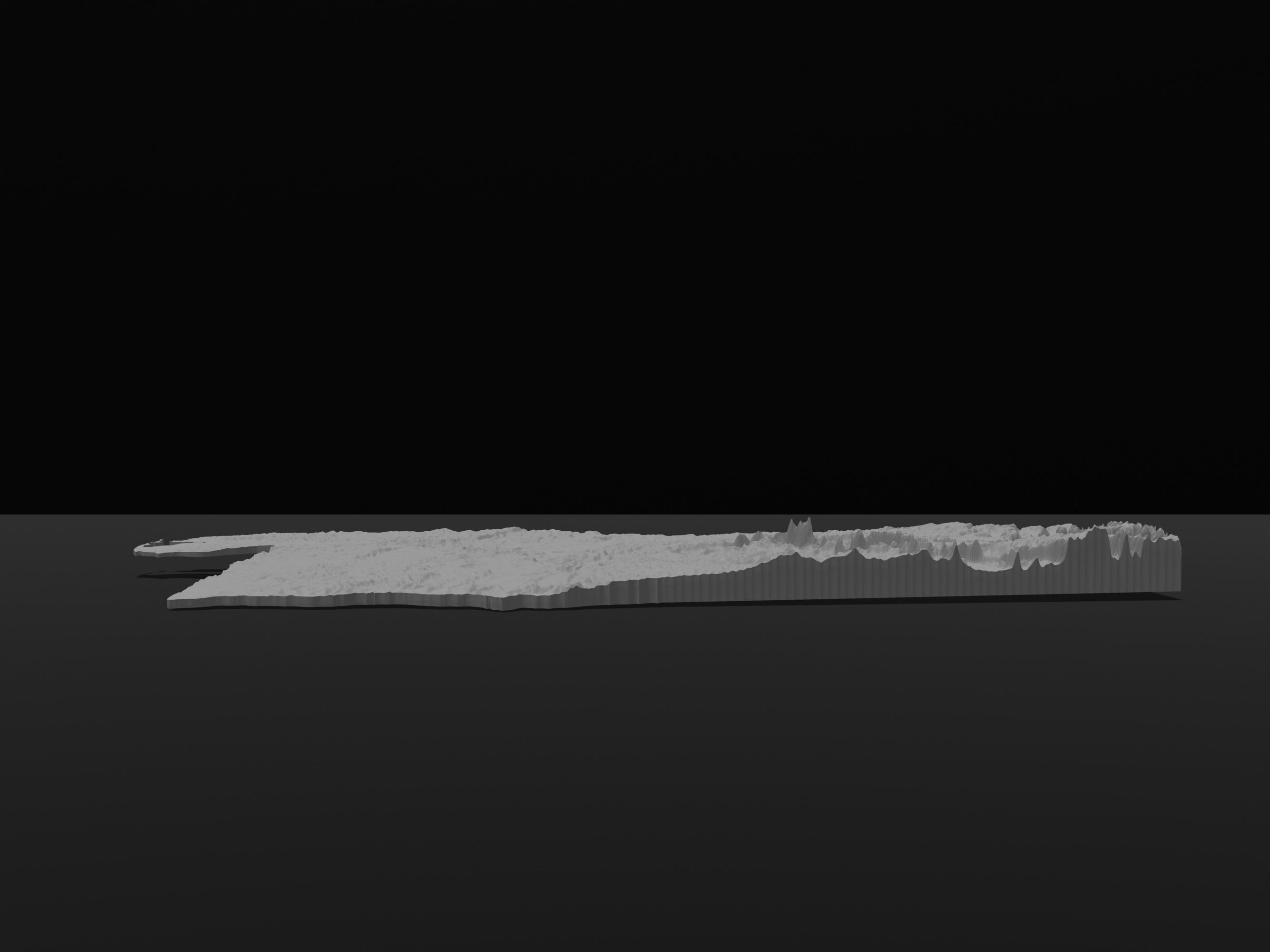 3D Map Model of the State of Alabama 3D print model 3D model 3D ...