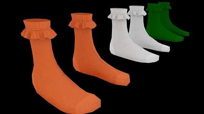 3D model Socks pair of earrings VR / AR / low-poly | CGTrader