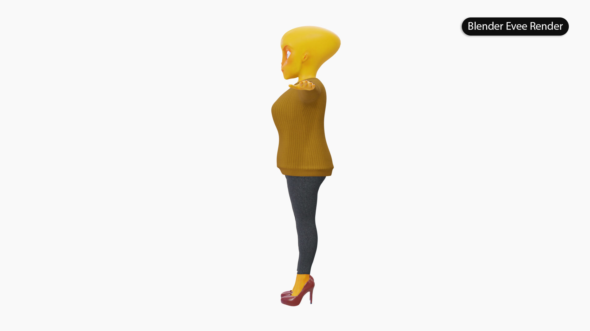 Beautiful Alien Female Cartoon 3D model rigged | CGTrader