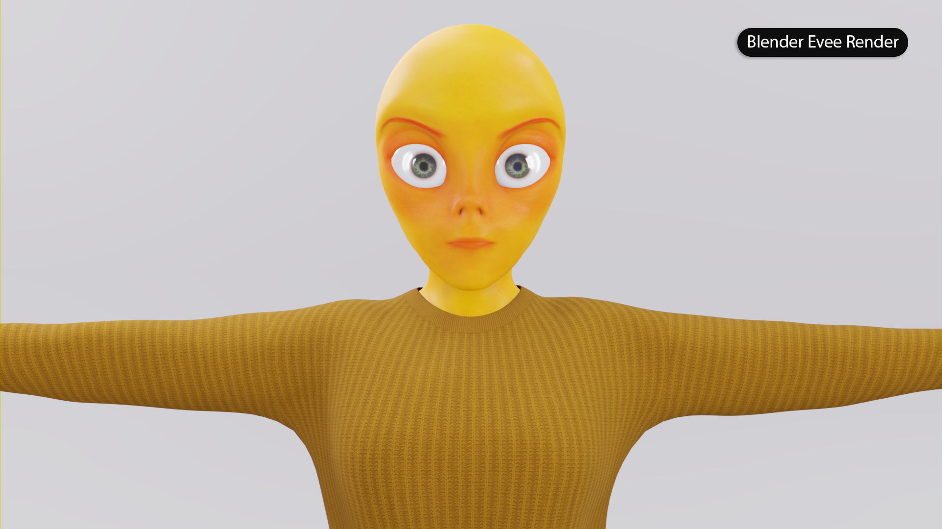 Beautiful Alien Female Cartoon 3D model rigged | CGTrader