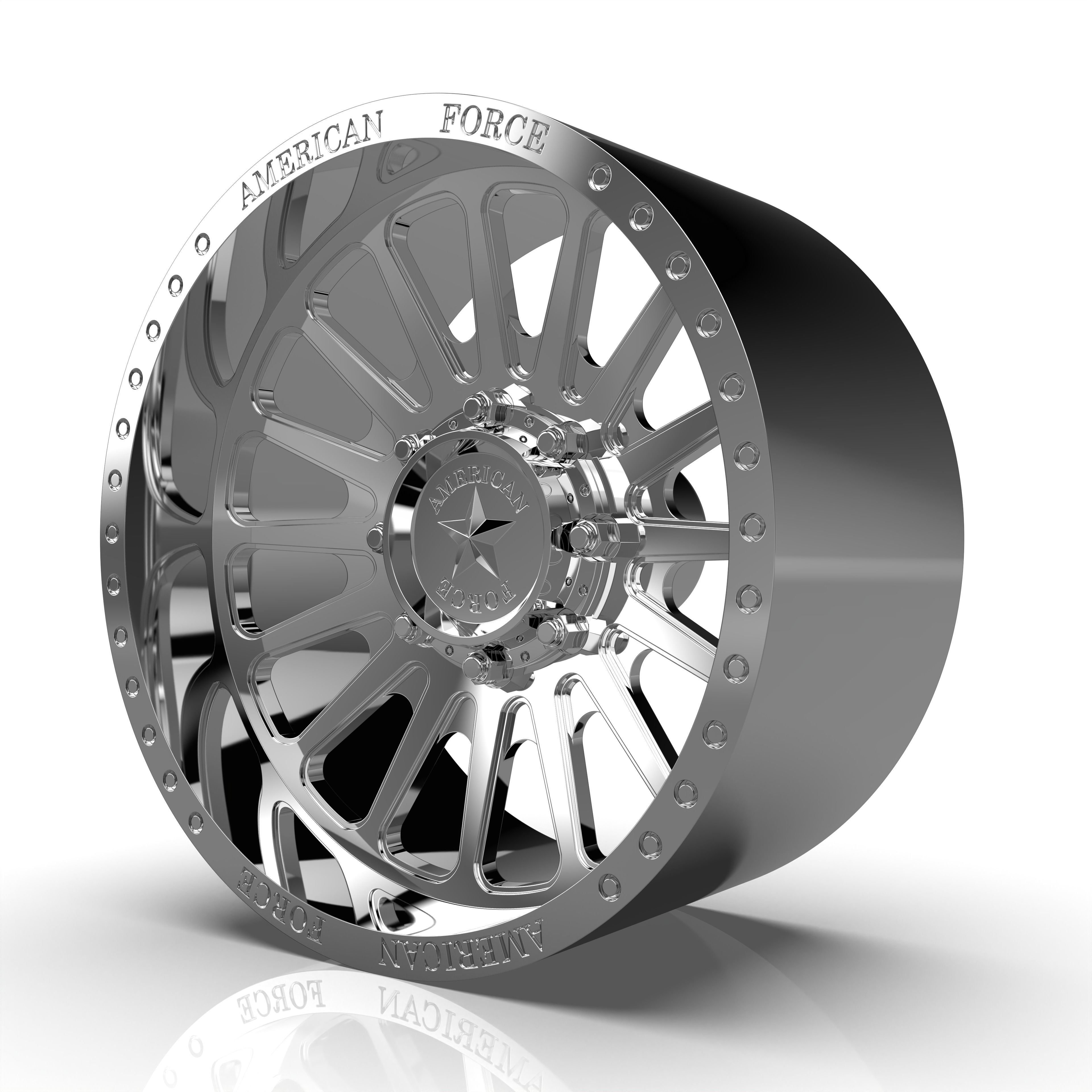 AMERICAN RACING CK17 BATTERY CC WHEEL 3D model 3D printable | CGTrader