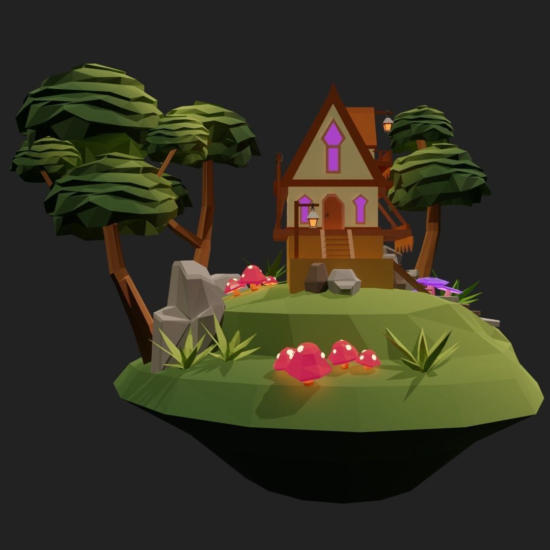 3D model Fairy House 002 VR / AR / low-poly | CGTrader