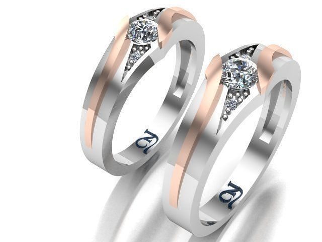 Wedding Rings free 3D model 3D printable | CGTrader