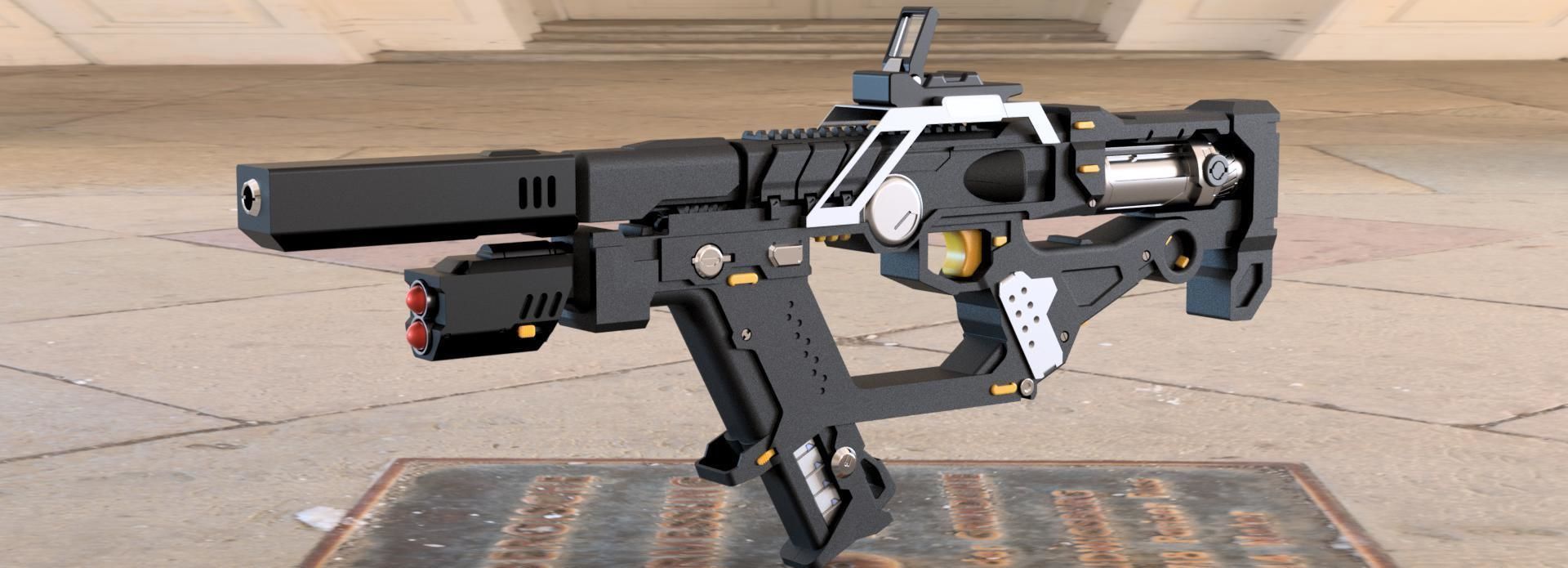 3D model Battle gun VR / AR / low-poly | CGTrader