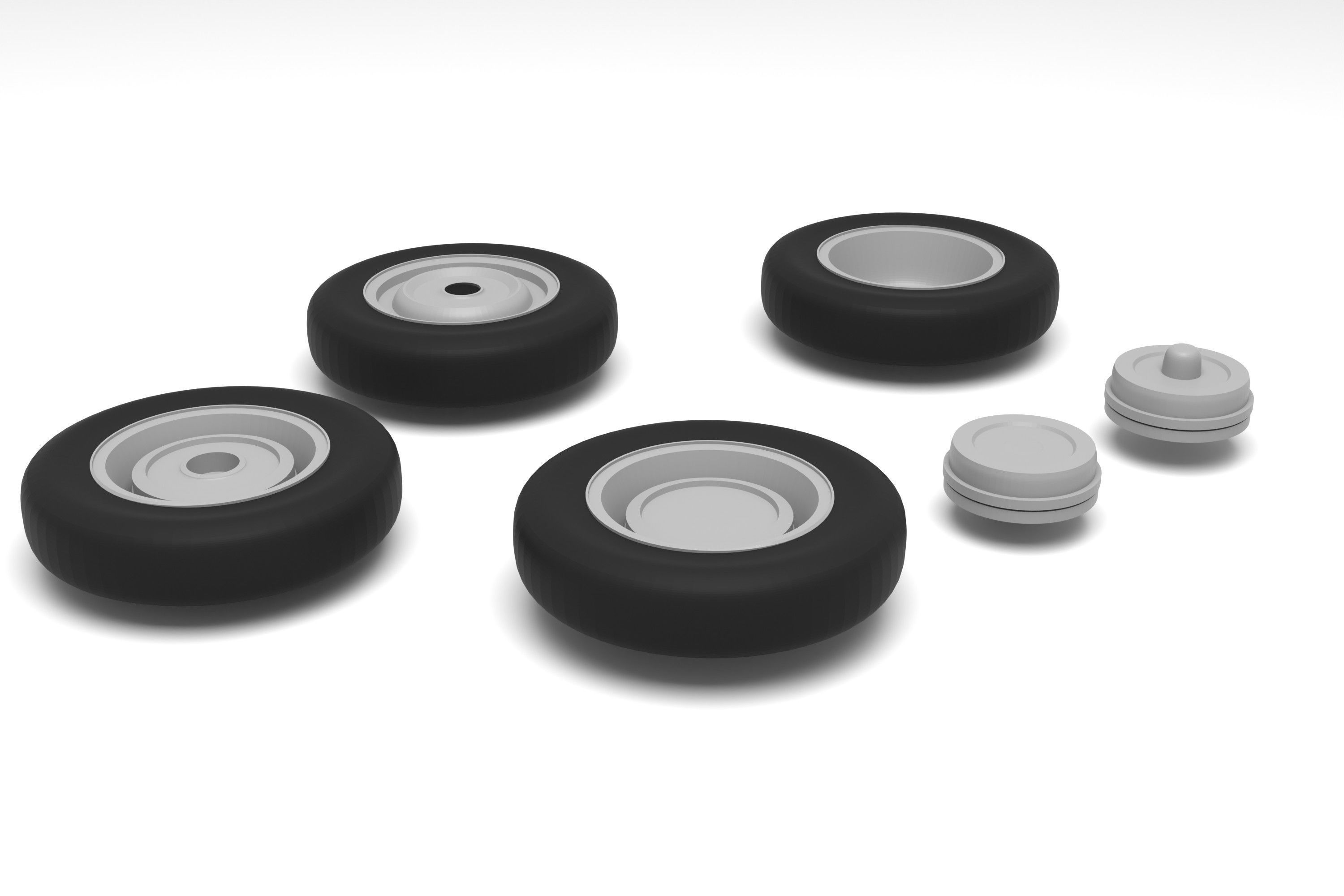 Wheels and drum brake from old pickap - 3d print ready 3D model 3D ...