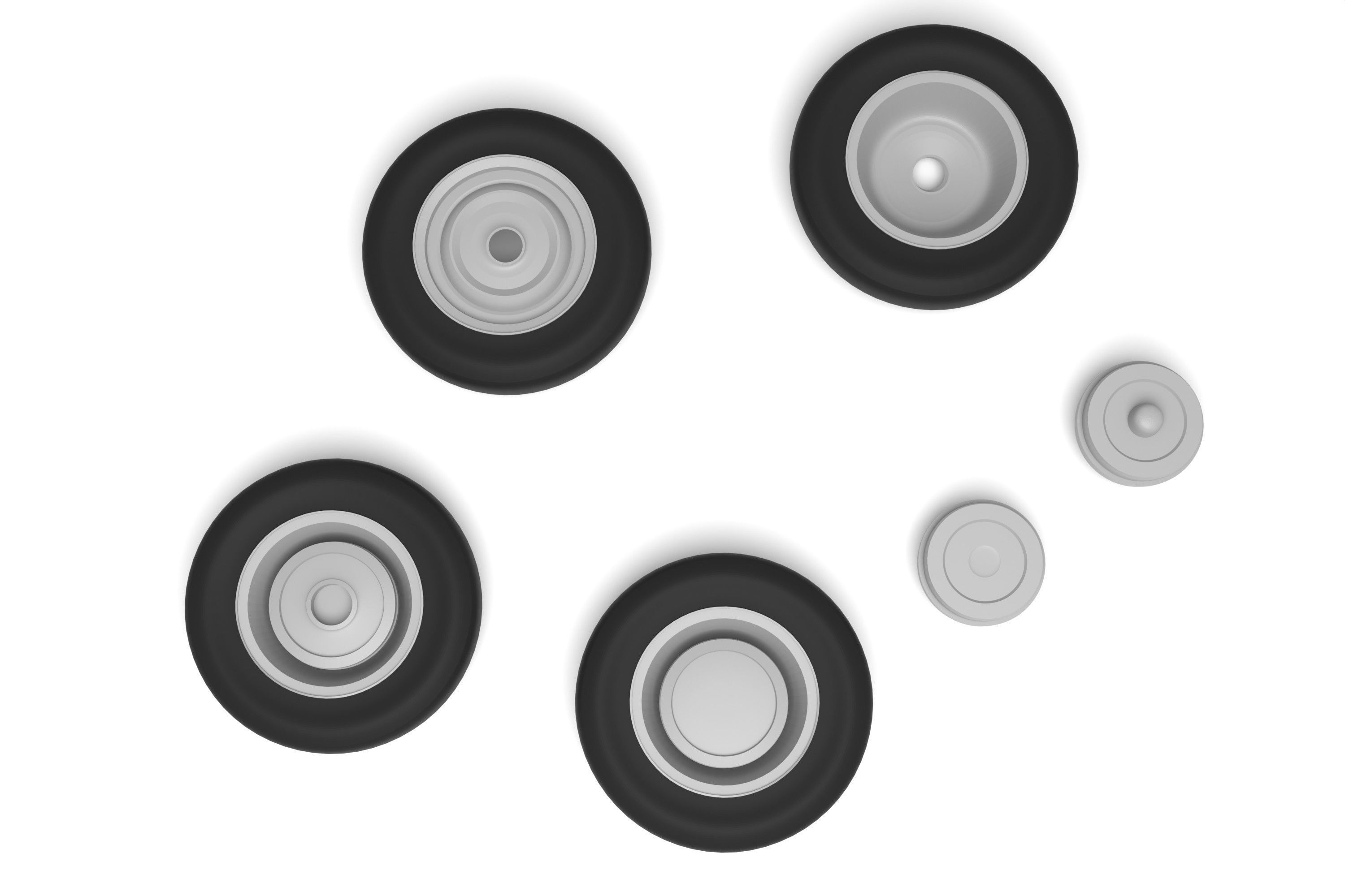 Wheels and drum brake from old pickap - 3d print ready 3D model 3D ...