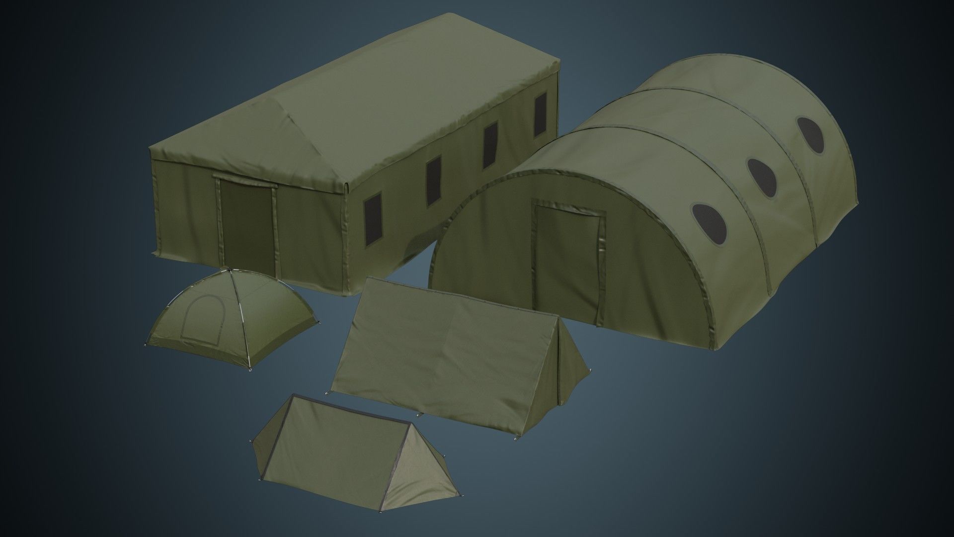 3D model Tent Collection 1A VR / AR / low-poly | CGTrader