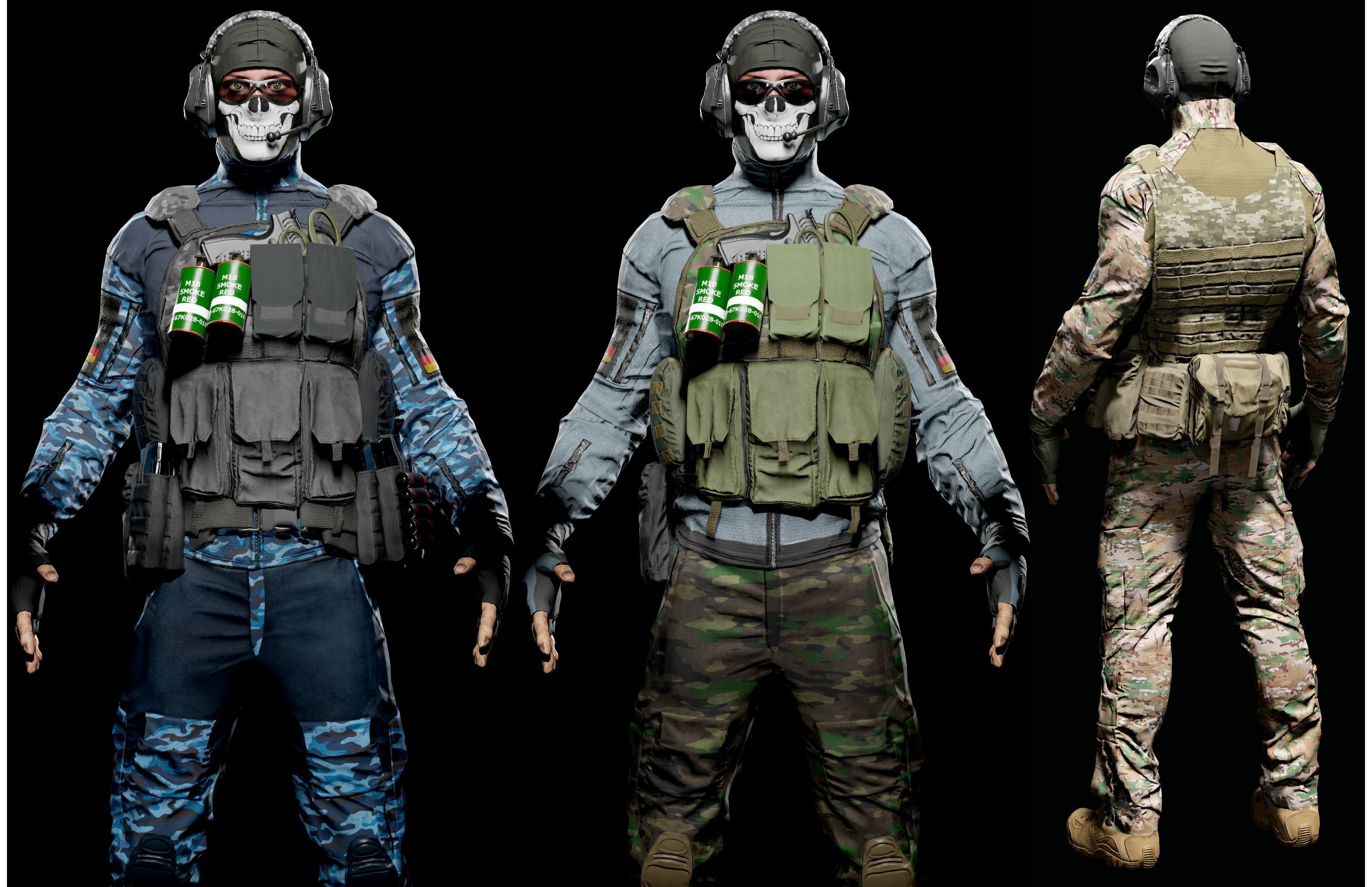 3D model Soldier GAME READY Low-poly 3D model csgo skins for ukraine VR ...