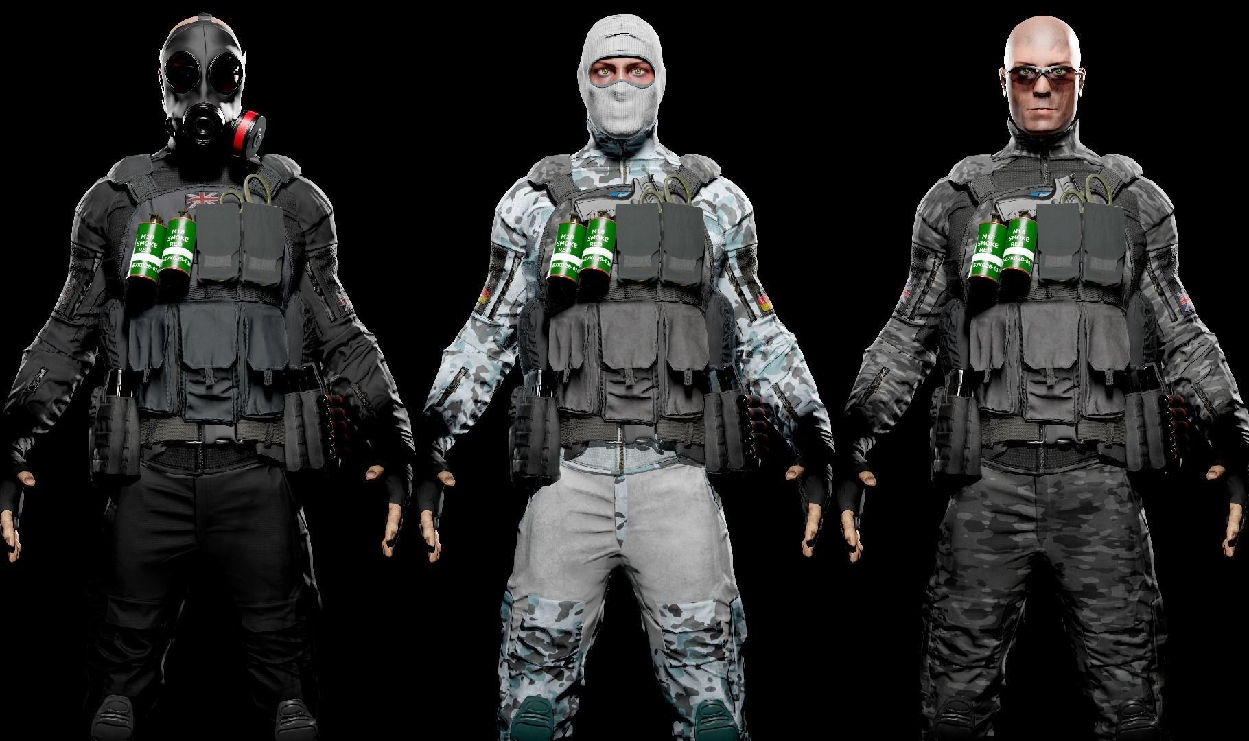 3D model Soldier GAME READY Low-poly 3D model csgo skins for ukraine VR ...