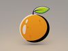 Orange icon 3D model | CGTrader