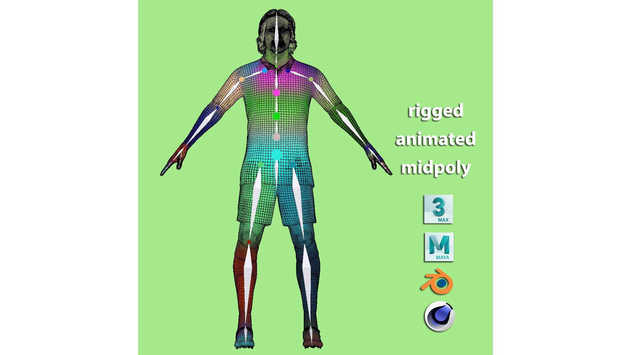 T-P Rigged Modric Real Madrid 2023 3D model animated rigged | CGTrader