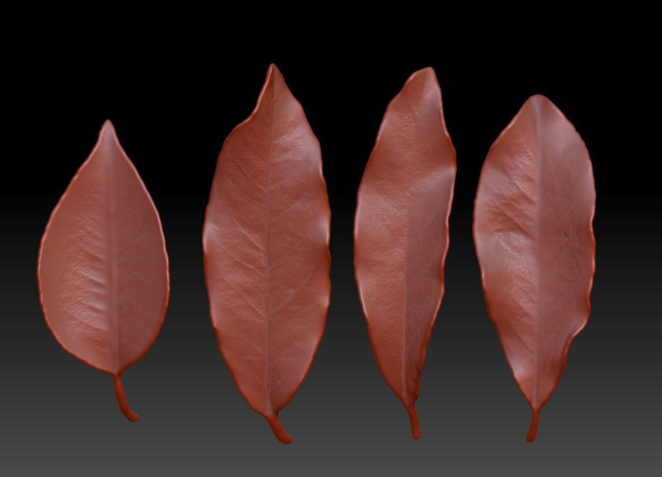 leaf foliage leafage 3D printing leaves Withered leaves Autumn 3D model ...