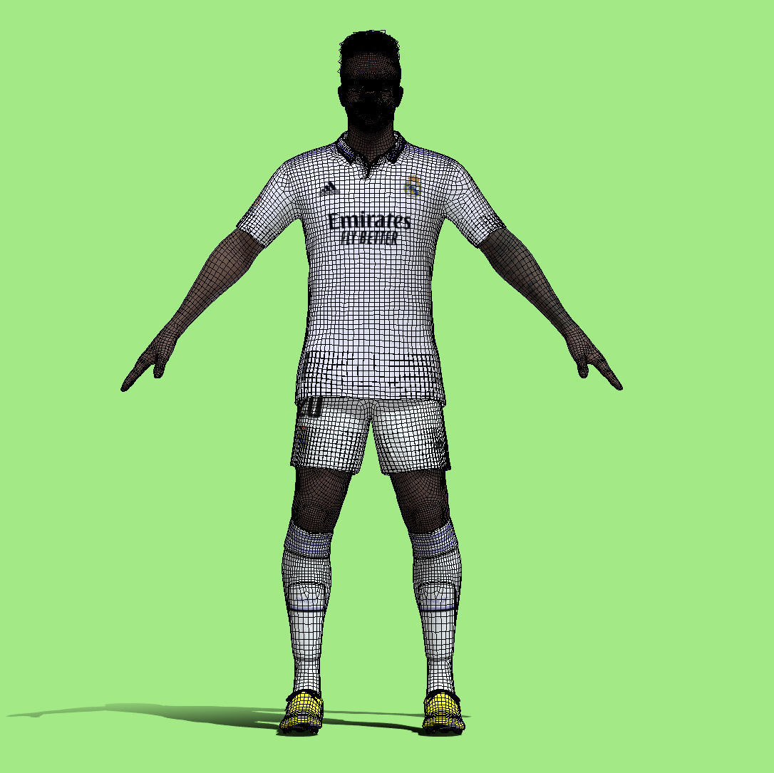 T-P Rigged Vinicius Real Madrid 2023 3D model animated rigged | CGTrader