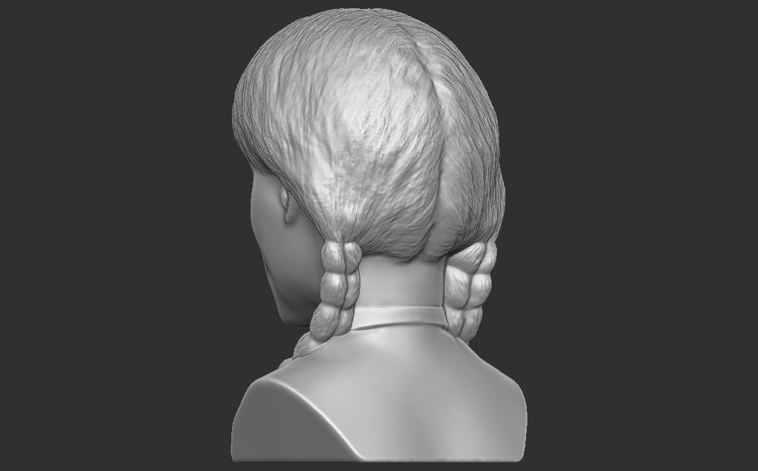 Wednesday Addams bust for 3D printing 3D model 3D printable | CGTrader