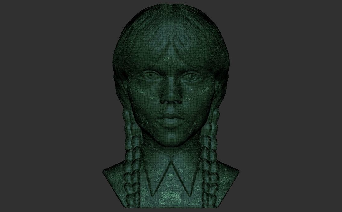 Wednesday Addams bust for 3D printing 3D model 3D printable | CGTrader