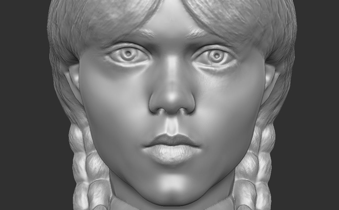 Wednesday Addams bust for 3D printing 3D model 3D printable | CGTrader